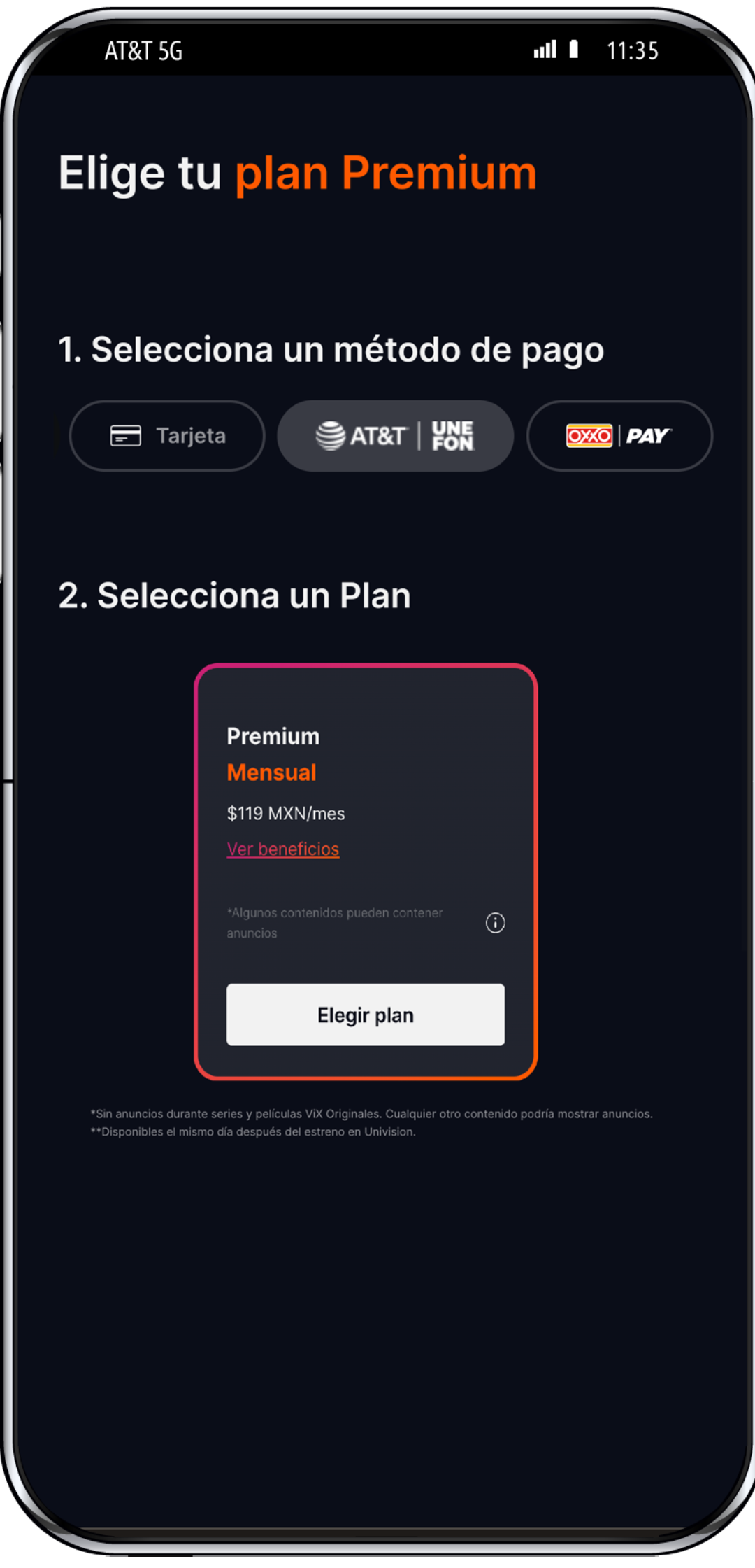Vix Premium con AT&T: Contrata Vix premium a gran precio